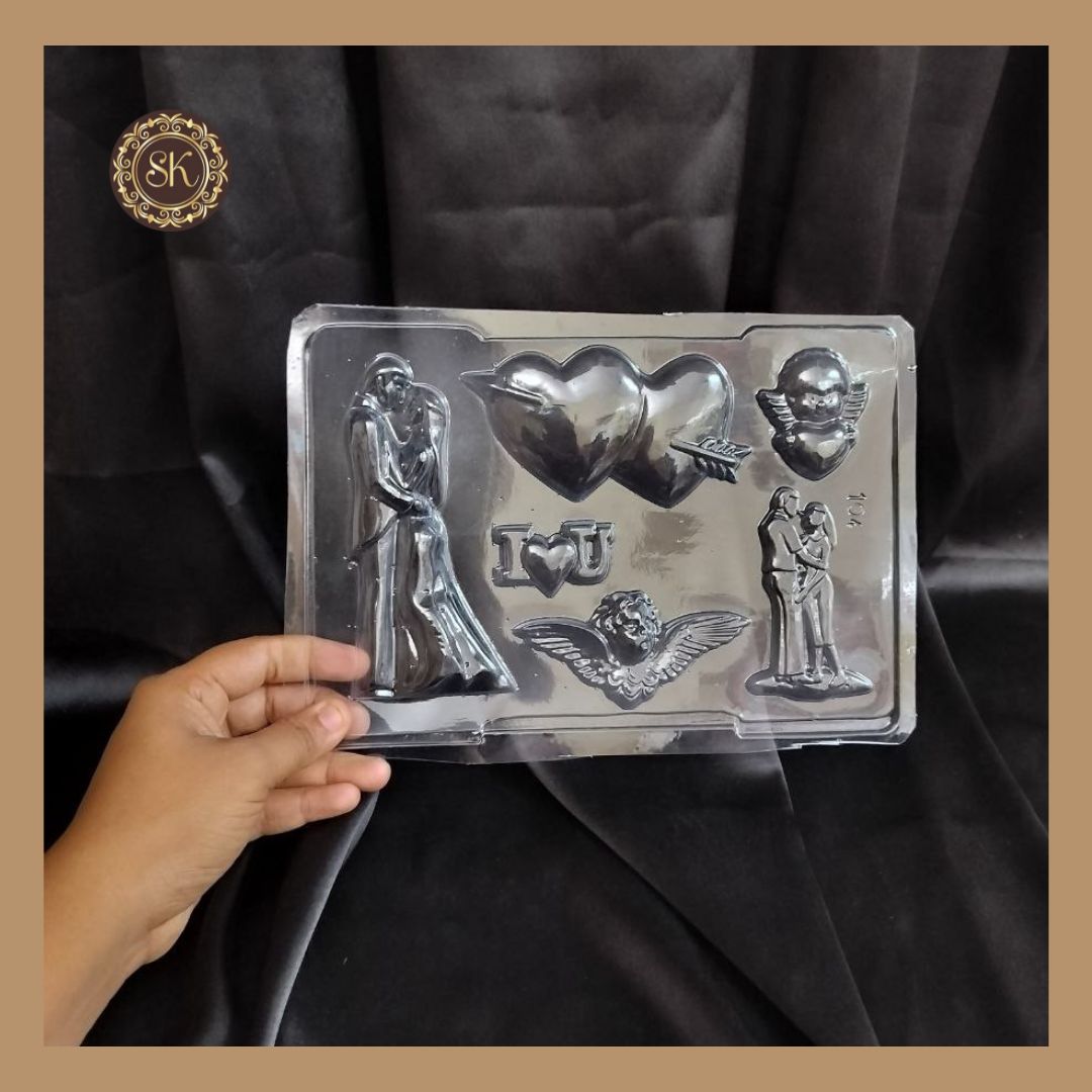 Plastic chocolate mould | Couple Mold | Valentine Plastic Mold | Plast – Sweetkraft | Baking ...