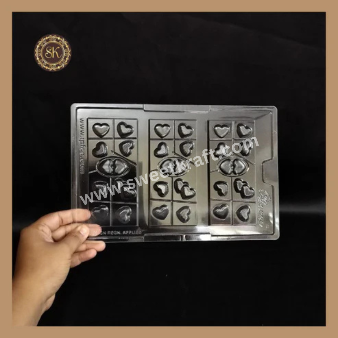 Plastic chocolate mould | Cacao | Box Heart Shape Mold | Valentine Pla ...