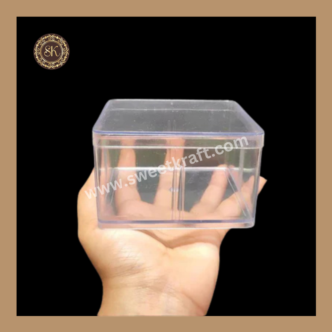 Acrylic Square Cake Tub | Cake Decor | Transparent Acrylic Dessert Tub ...