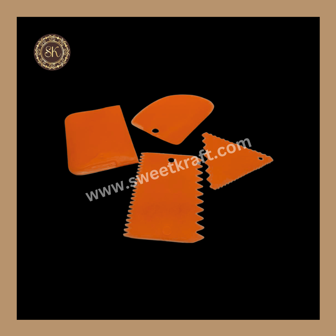 Icing Scraper | Plastic Scrapper | Multipurpose Baking Tools | Orange ...