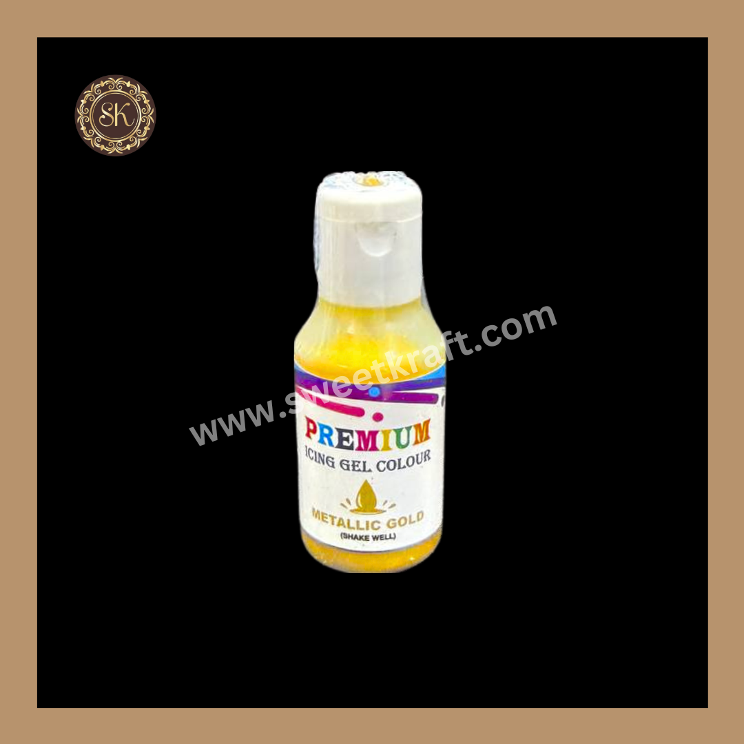 Metallic Gold Colour | Food Gel Colours | Bakehaven - 20ml – Sweetkraft ...