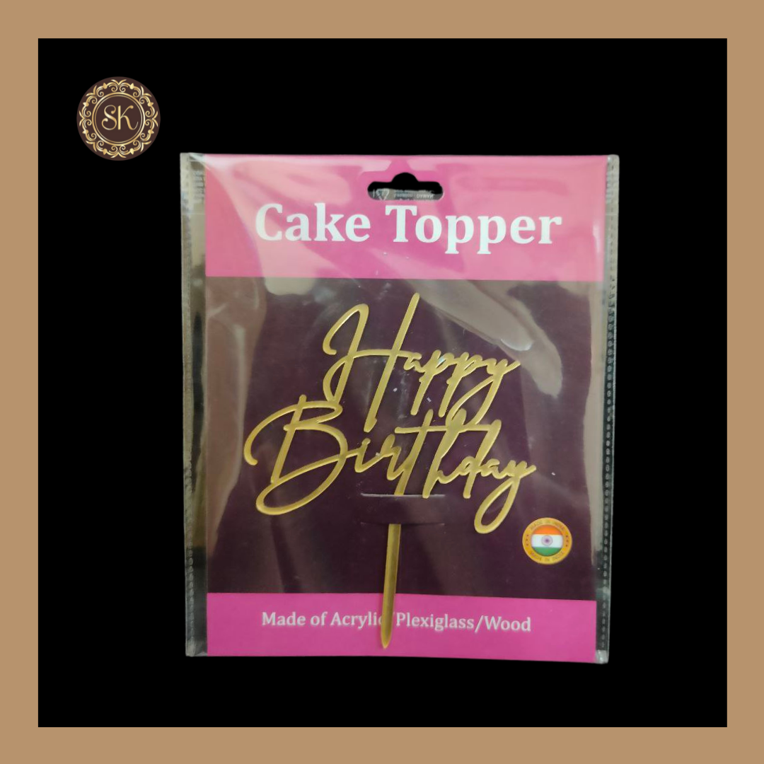 Happy Birthday Cake Topper | Ginkgo Leaves Acrylic Cake Topper | Cake ...