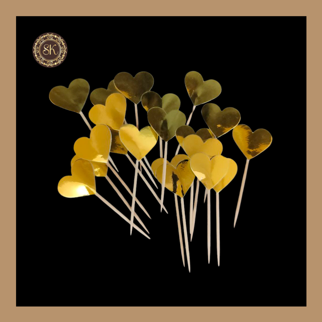 Heart Cake Toppers | Paper Cake Topper | Cake Toppers | Pack of 10 Pie ...