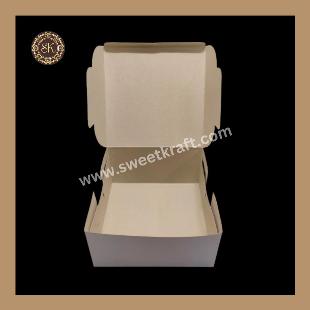 1/4 kg White Duplex Cake Box 6*6*4" – Sweetkraft | Baking supplies