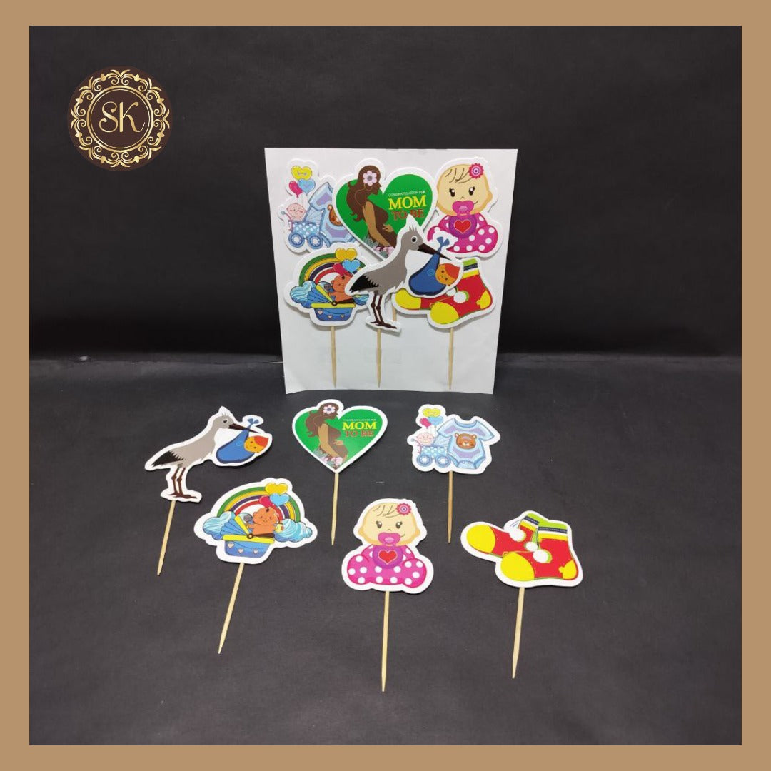 Theme Cake Toppers - 6pcs, Happy Birthday Cake Toppers | Party Cake To ...