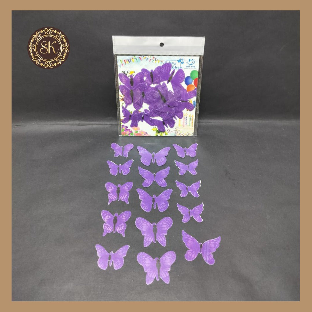 Edible Wafer Butterfly | Pre-Cut Wafer Paper | Stick on Cake Decor | C ...