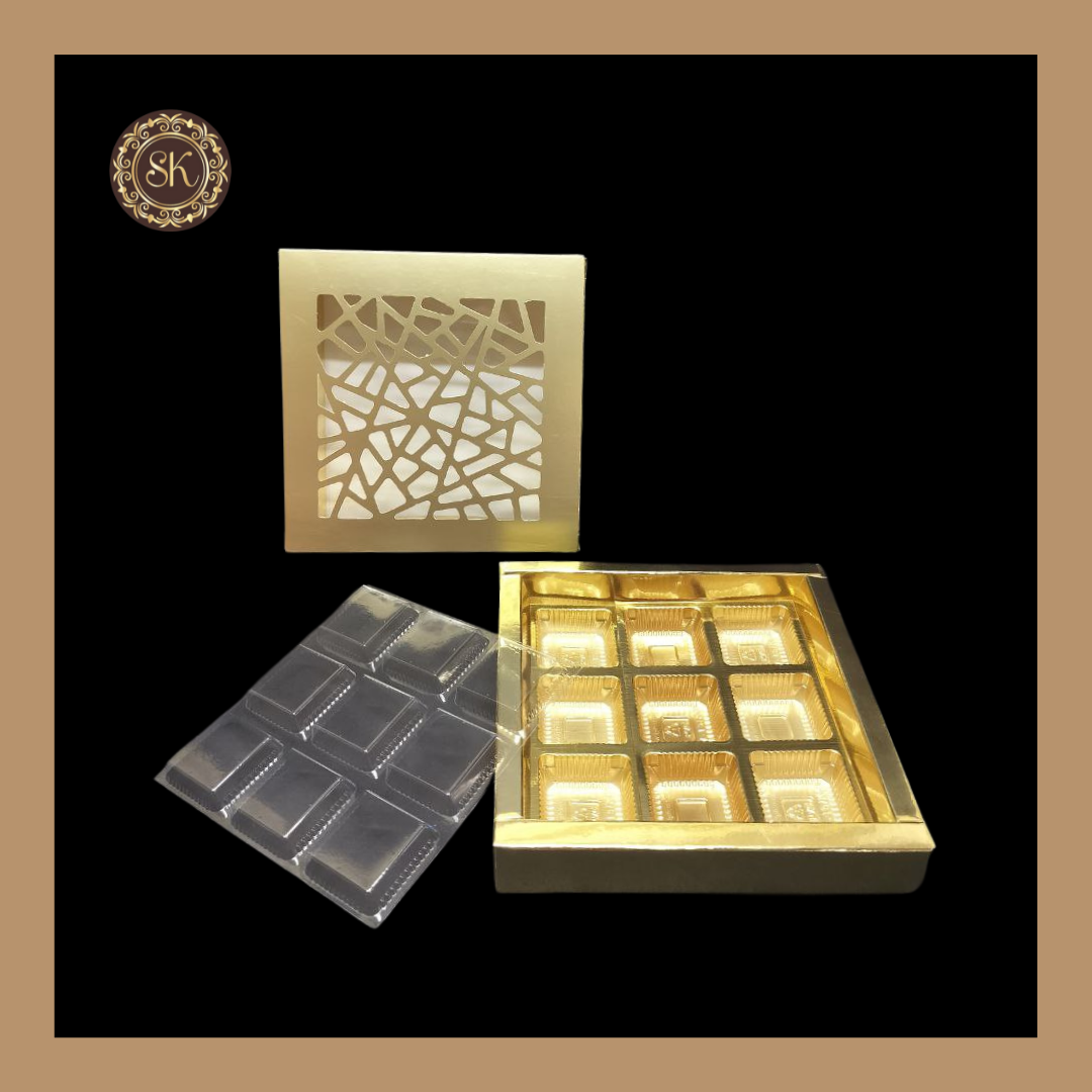 9 Cavity Laser Box | Golden Cavity Box | Chocolate Box | Gift Box - (W ...