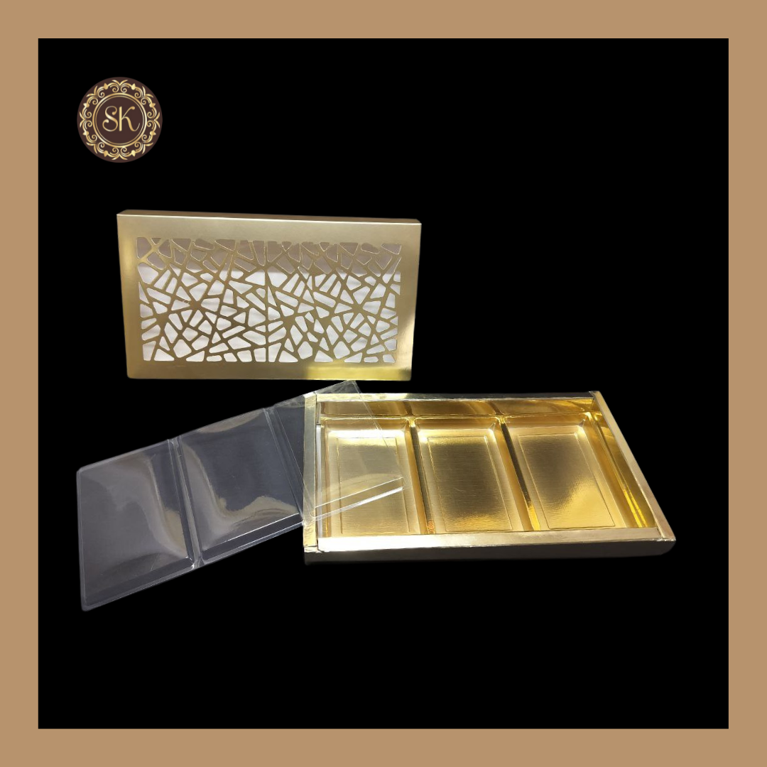 18 Partition Laser Box | Golden Cavity Box | Chocolate Box | Gift Box ...