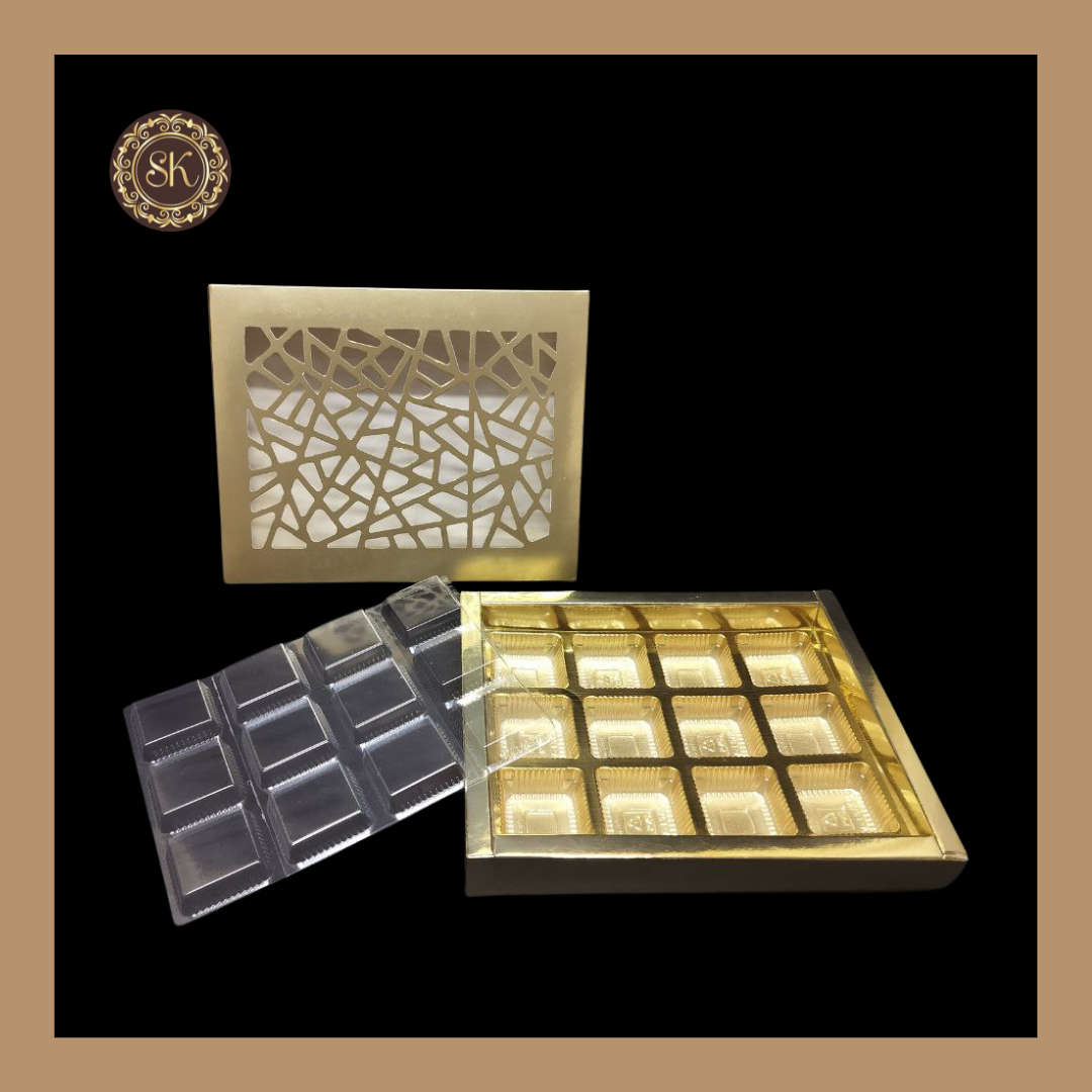 12 Cavity Laser Box | Golden Cavity Box | Chocolate Box | Gift Box ...