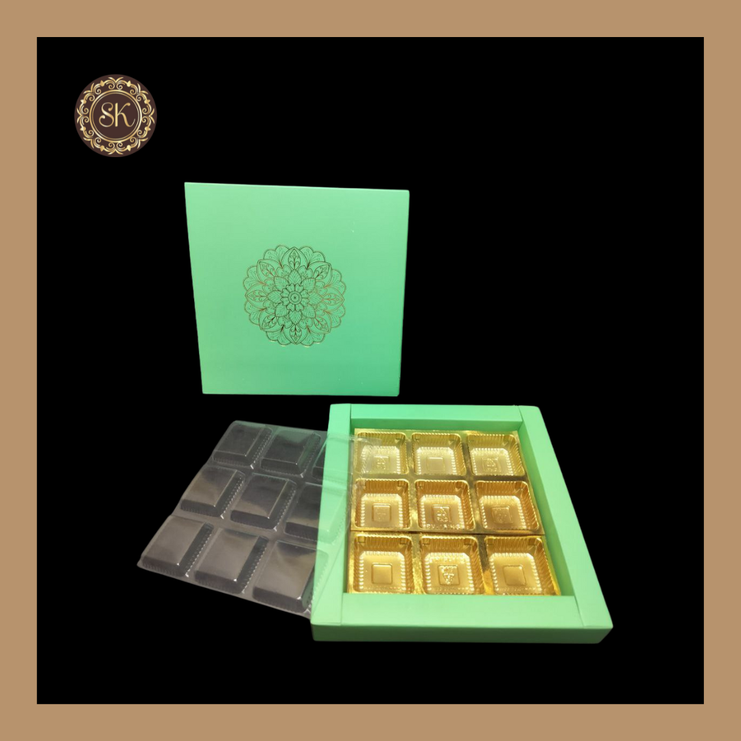 9 Cavity Pastel Box | Golden Cavity Box | Chocolate Box | Gift Box ...
