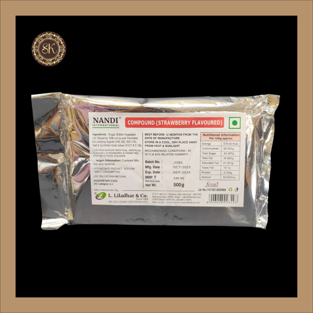 Strawberry Flavoured Compound | Strawberry Compound | Nandi - 500gms ...