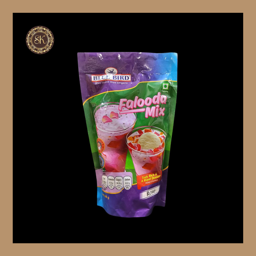 Rose Falooda | Falooda Mix | Instant Falooda Mix | Blue Bird - 200gms ...
