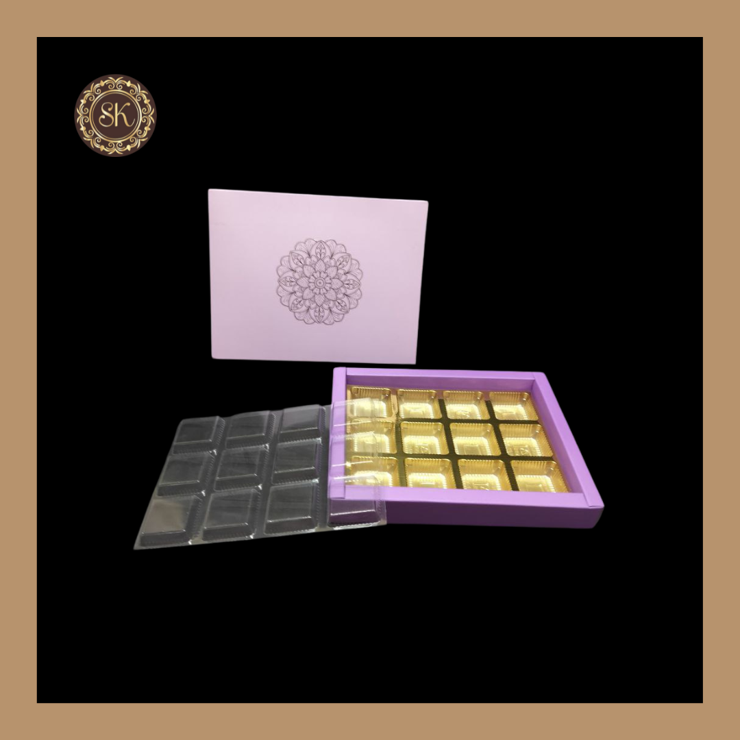 12 Cavity Pastel Box | Golden Cavity Box | Chocolate Box | Gift Box ...