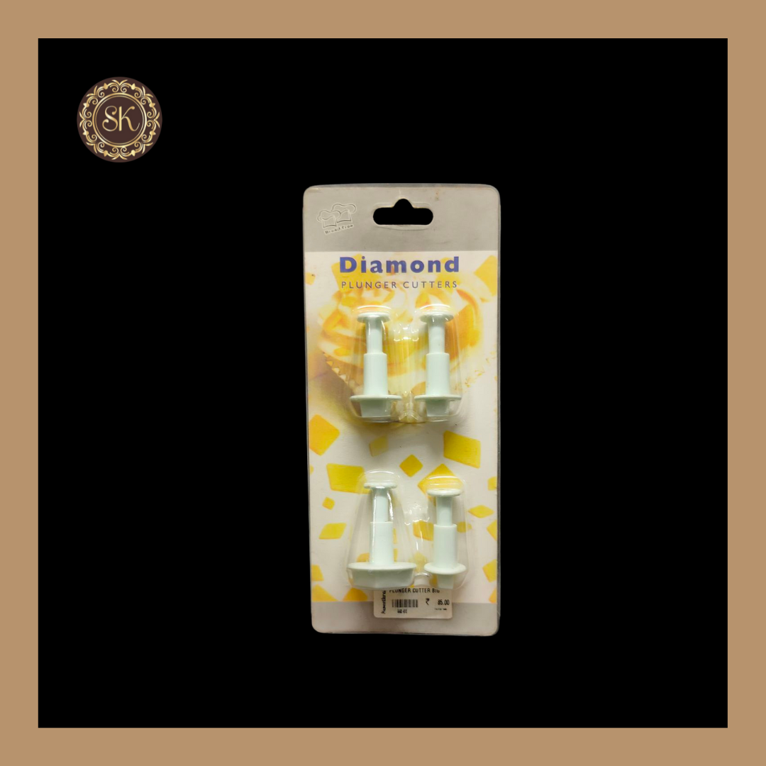 Diamond Shape Fondant Cutter | Plunger Cutters | Pack of 1 – Sweetkraft ...