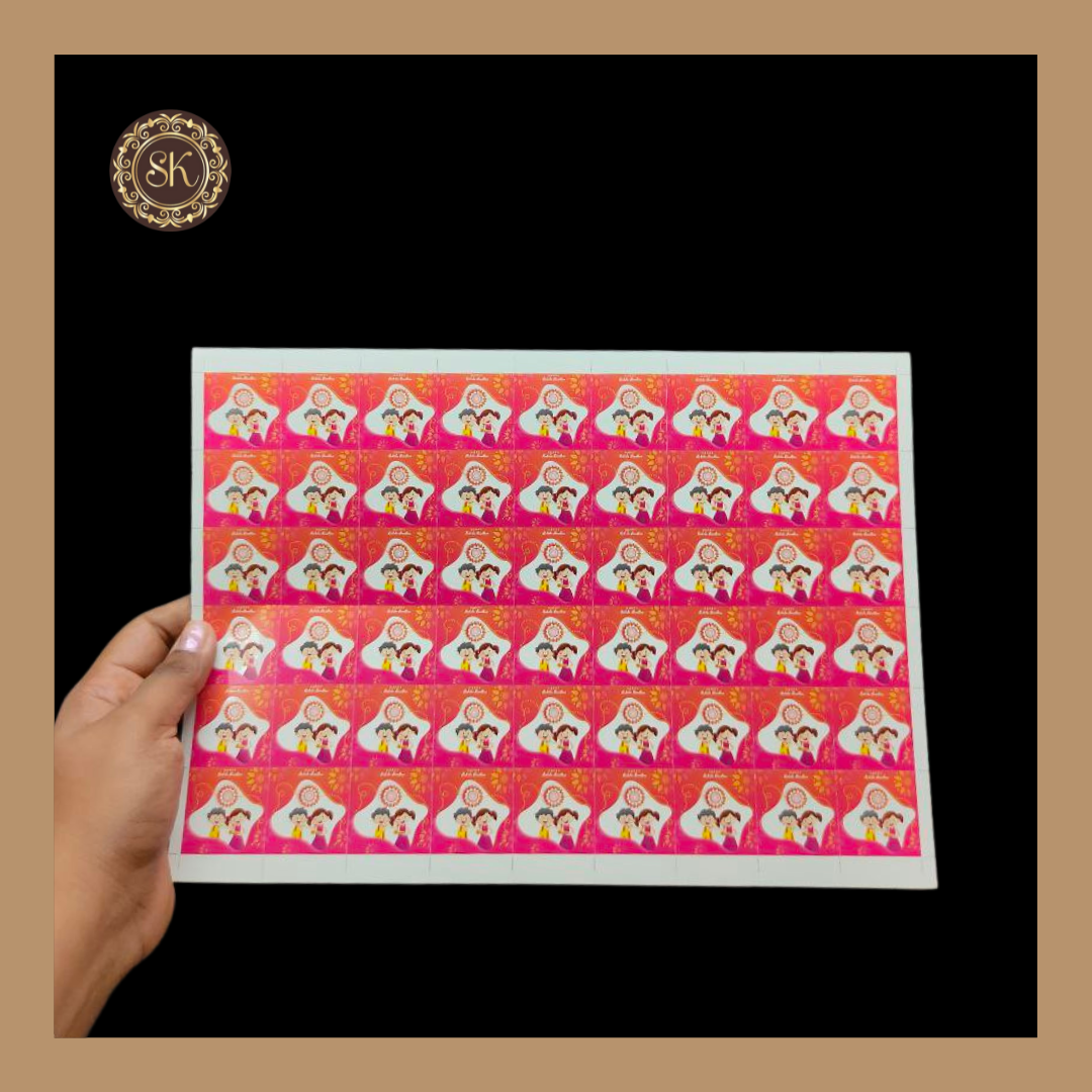 Happy Raksha Bandhan Sticker | Chocolate Cavity Stickers | Pack Of 5sh ...