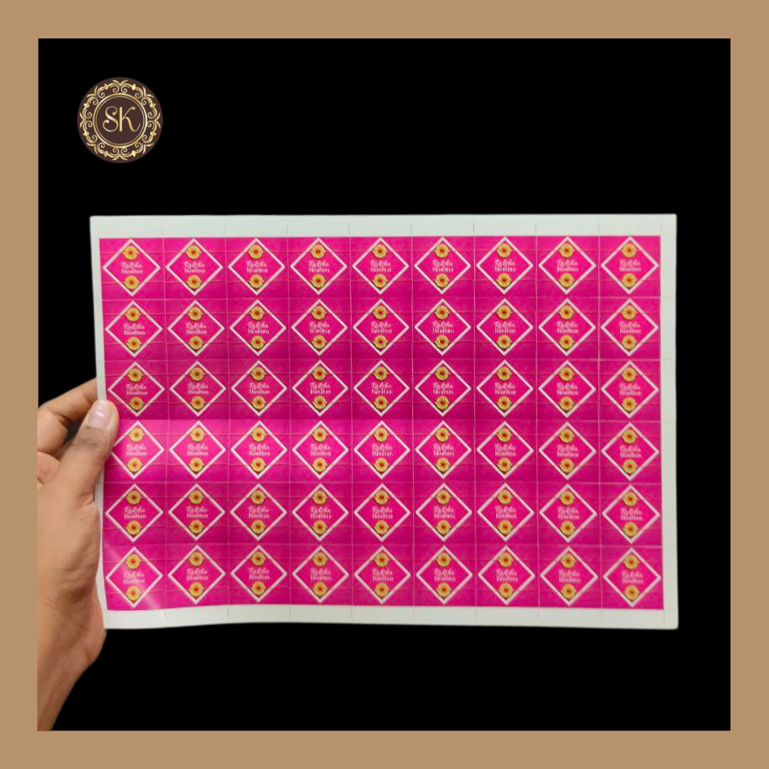 Raksha Bandhan Sticker | Chocolate Cavity Stickers | Pack Of 5sheets ...