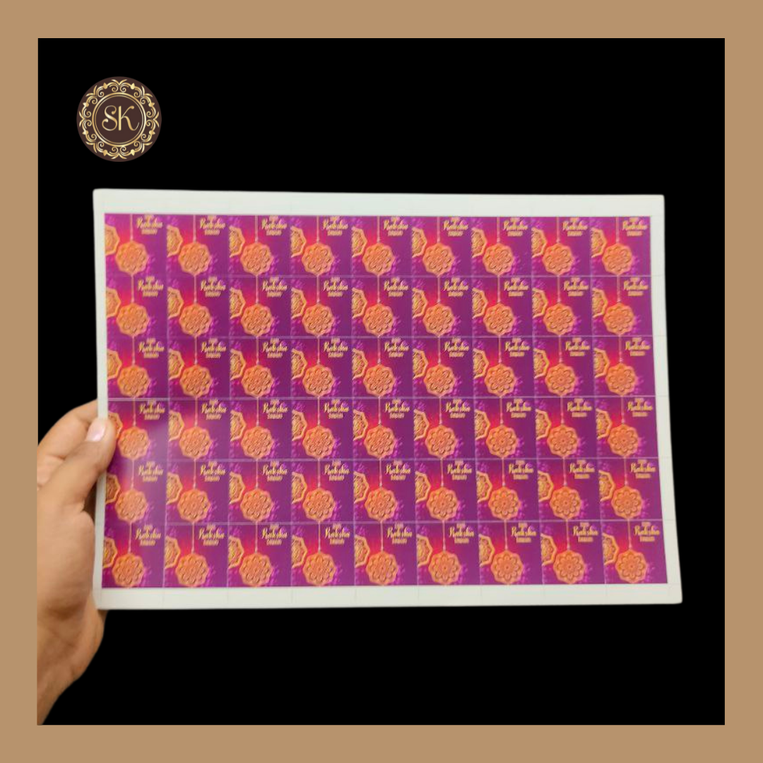 Happy Raksha Bandhan Sticker | Chocolate Cavity Stickers | Pack Of 5sh ...