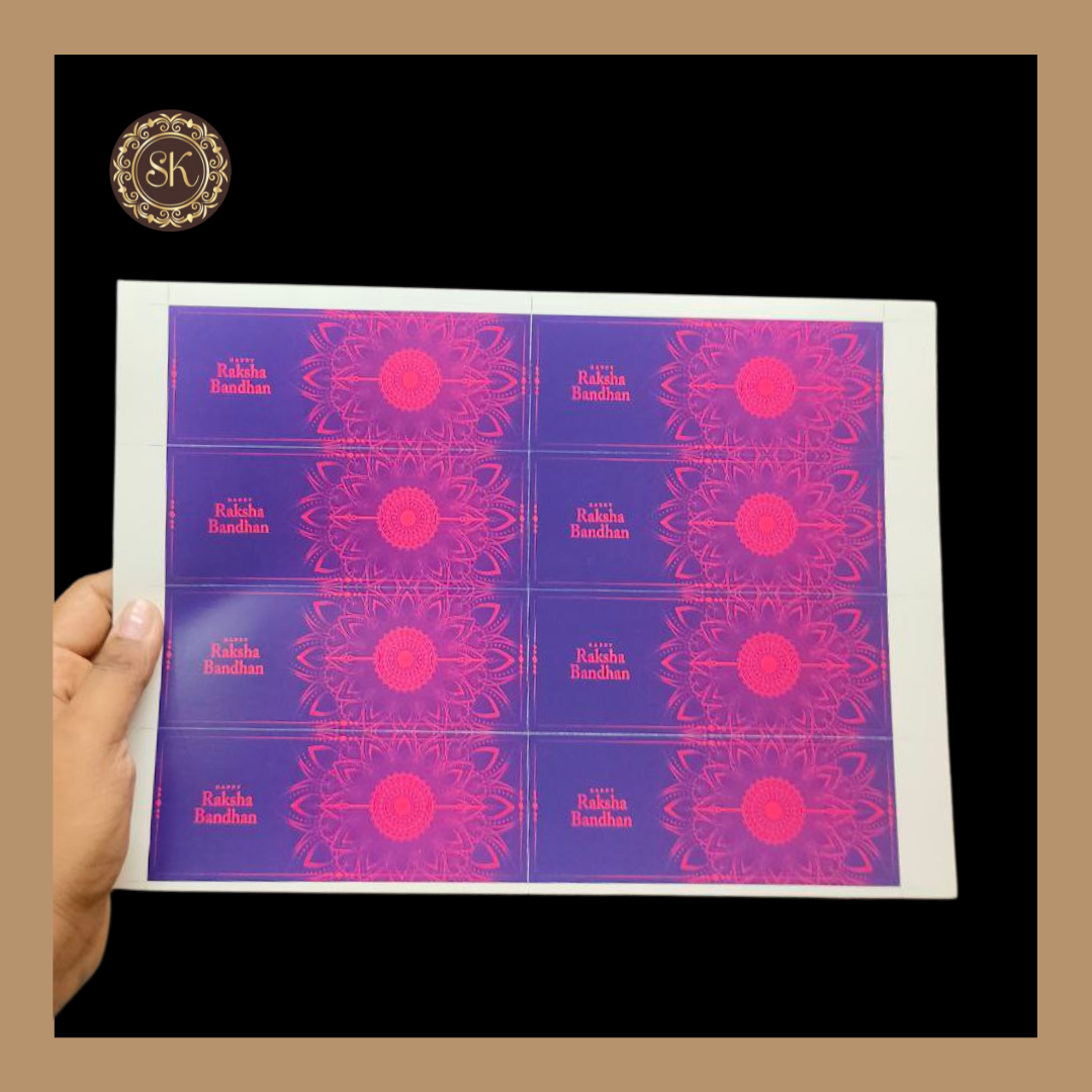 Happy Raksha Bandhan Sticker | Chocolate Bar Stickers | Pack Of 5sheet ...