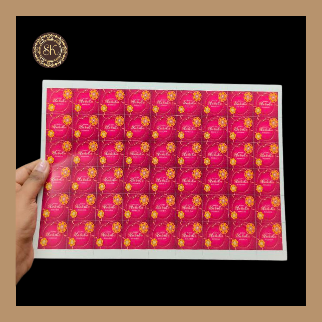 Happy Raksha Bandhan Sticker | Chocolate Cavity Stickers | Pack Of 5sh ...