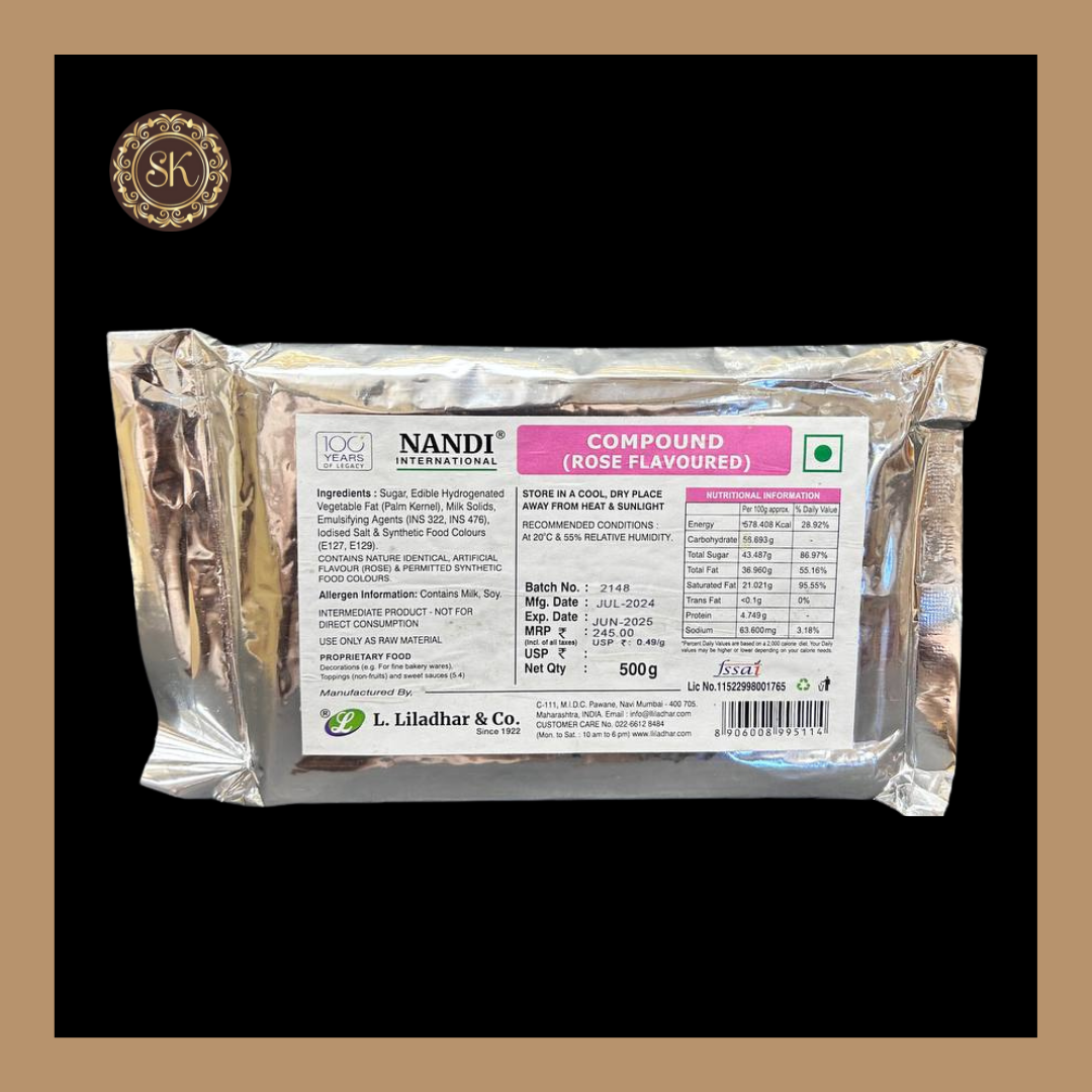 Rose Flavoured Compound | Rose Compound | Nandi - 500gms – Sweetkraft ...