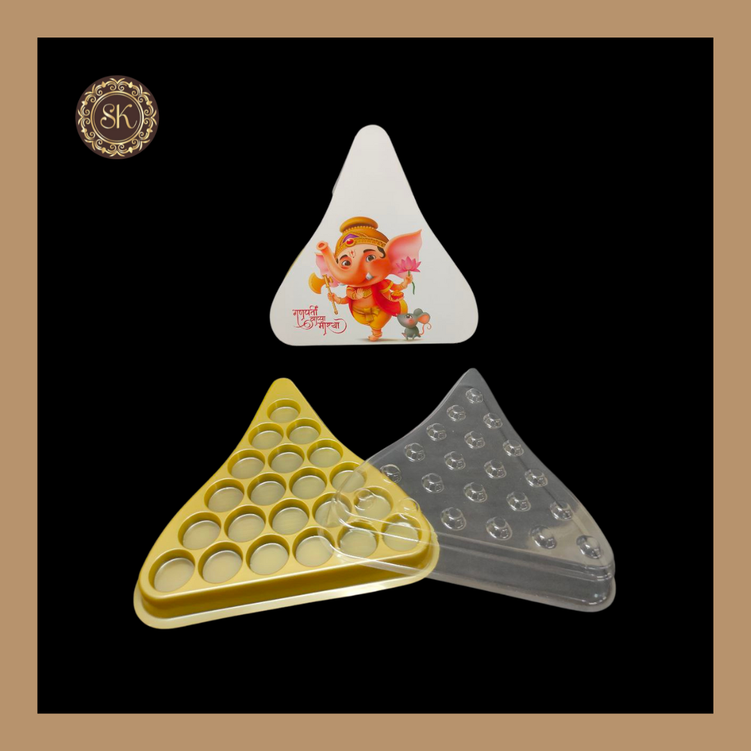 21 Cavity White Modak Box | Modak Shape Box | Modak Box Cavity Tray Wi ...