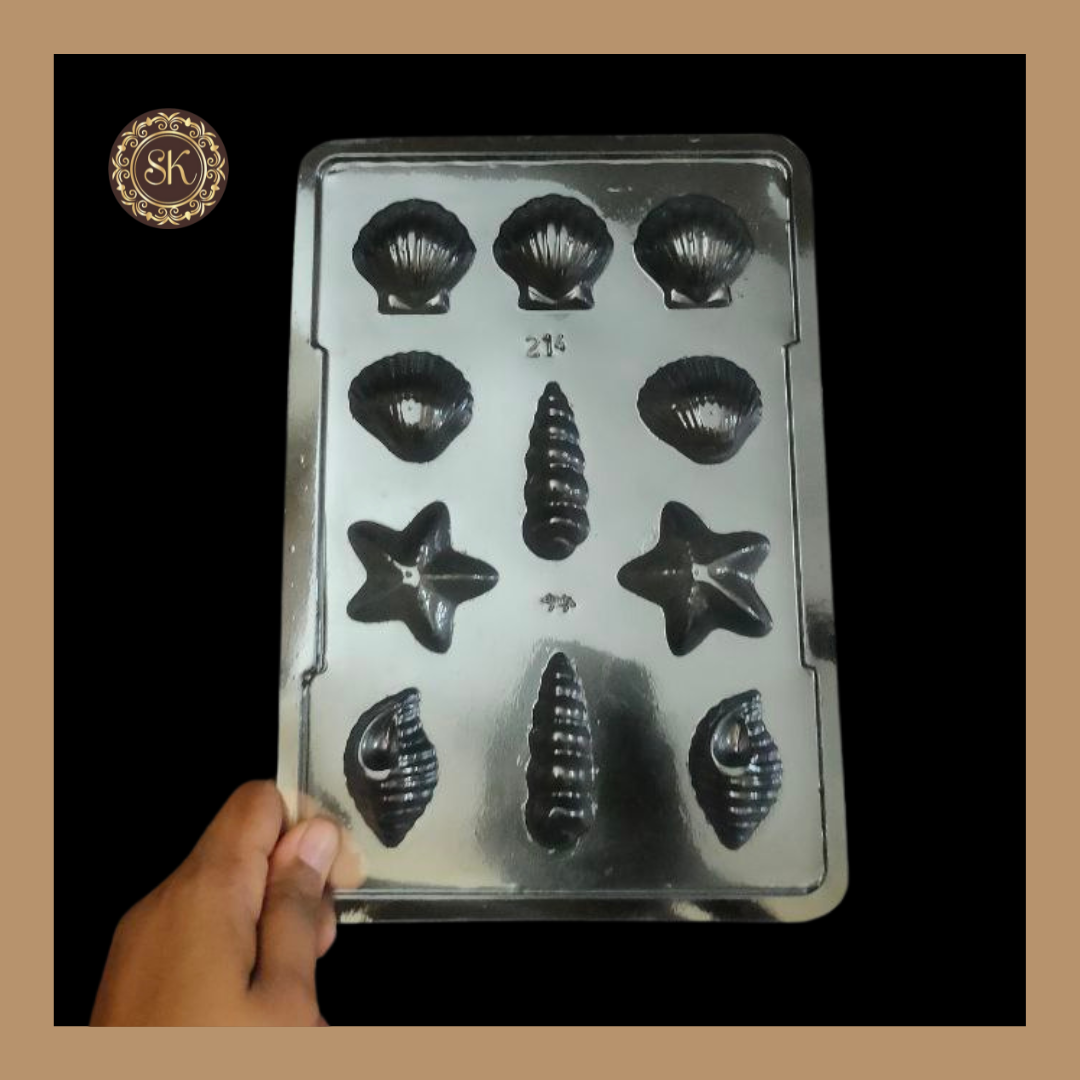 Plastic Chocolate Mould | Shells Design Mould | Chocolate Plastic Moul ...