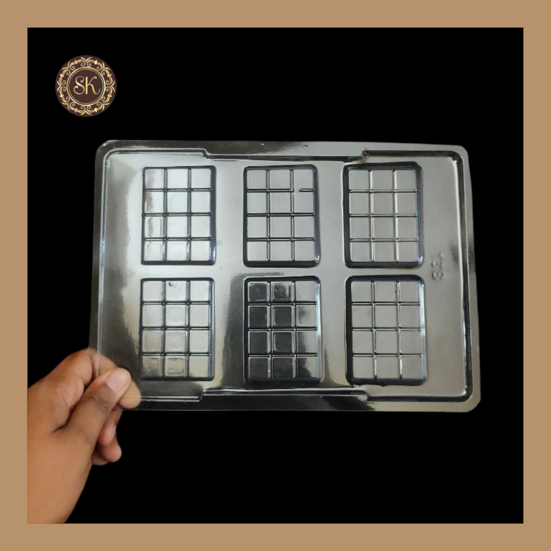 Plastic Chocolate Mould | Square Design Mould | Chocolate Plastic Moul ...