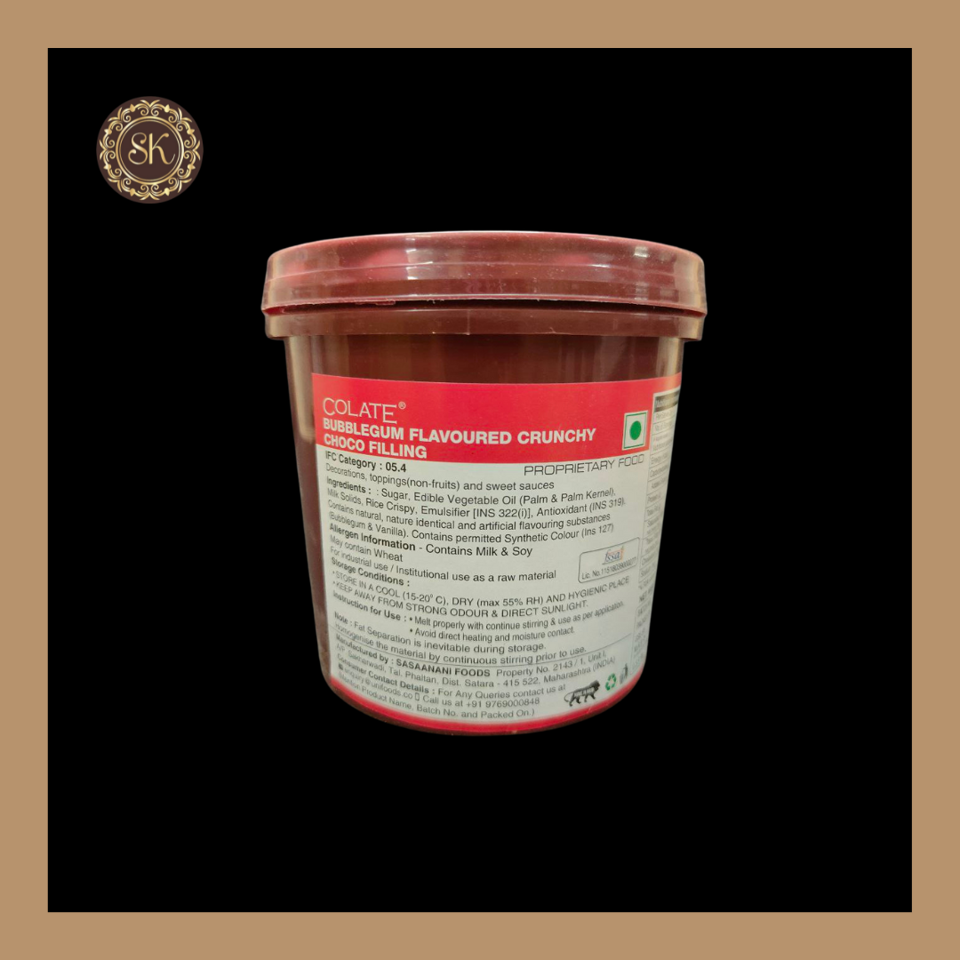 Bubblegum Filling | Flavoured Crunchy Choco Filling | Colate - 1 kg ...