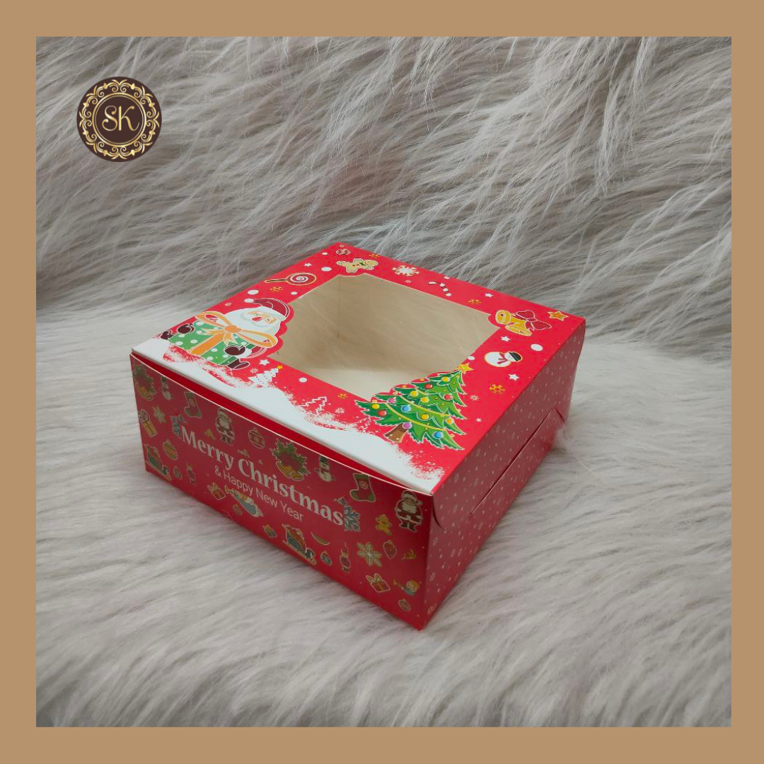 1/2kg Cake Box | Xmas Cake Box | Christmas Cake Box | Red Christmas Ca ...