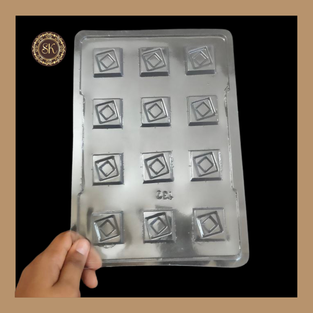 Plastic chocolate mould | Square Mould | Chocolate Plastic Mould | Pla ...