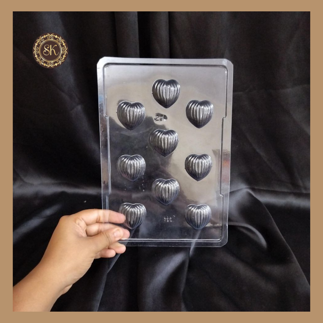 Plastic chocolate mould | Heart Shape Plastic Mold | Valentine Plastic ...