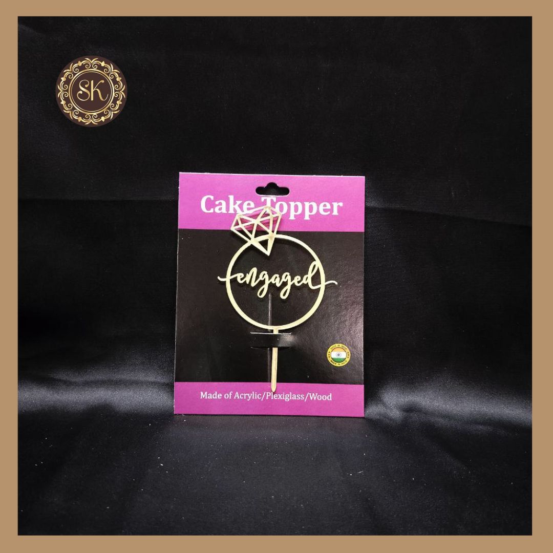 Engaged Cake Topper | Engagement Cake Topper | Acrylic Cake Topper | C ...