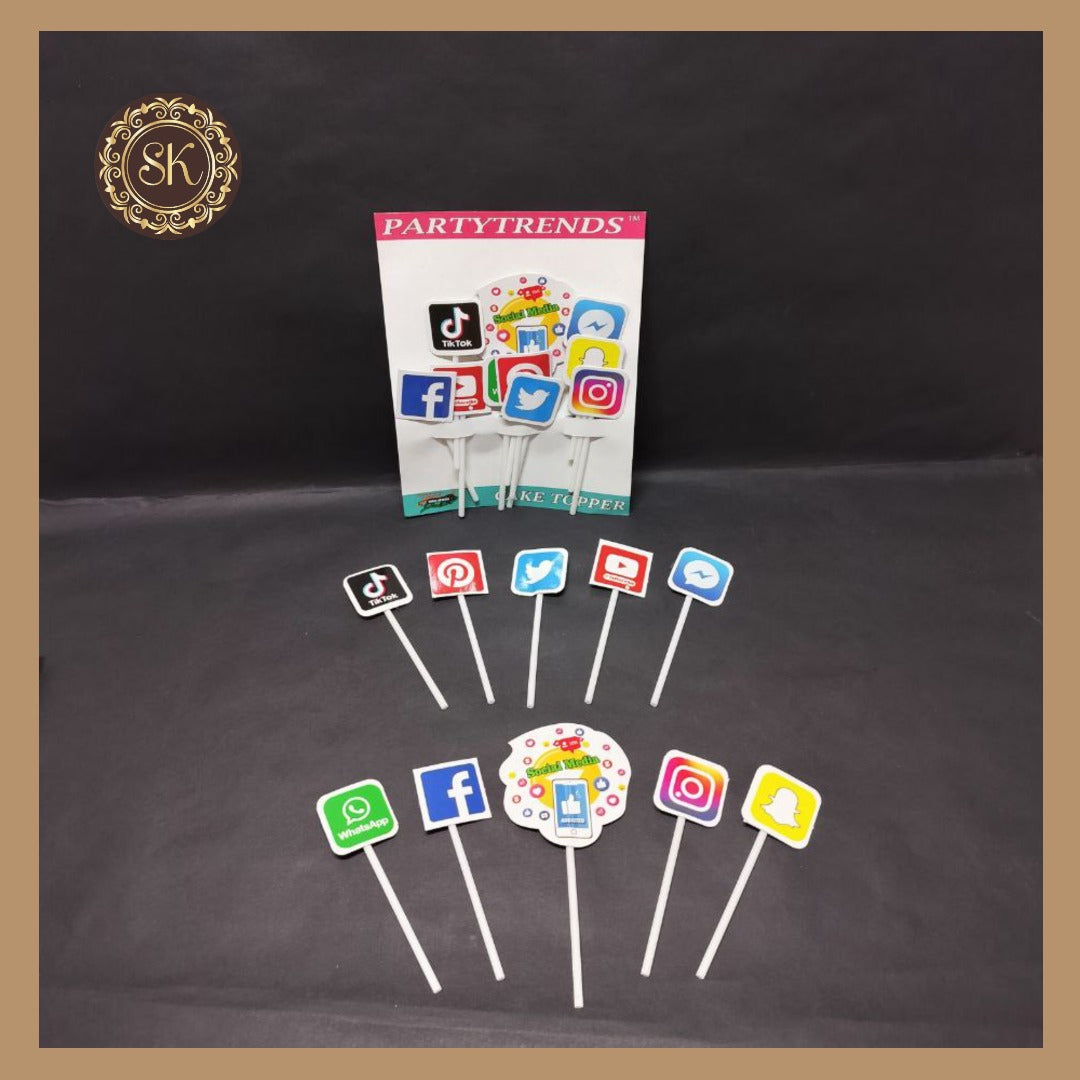 Theme Cake Toppers - 6pcs, Happy Birthday Cake Toppers | Party Cake To ...