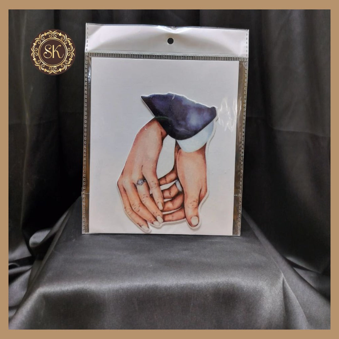 Edible Single Cut Outs | Couple Hand Theme Cake Topper | Cake Decor ...