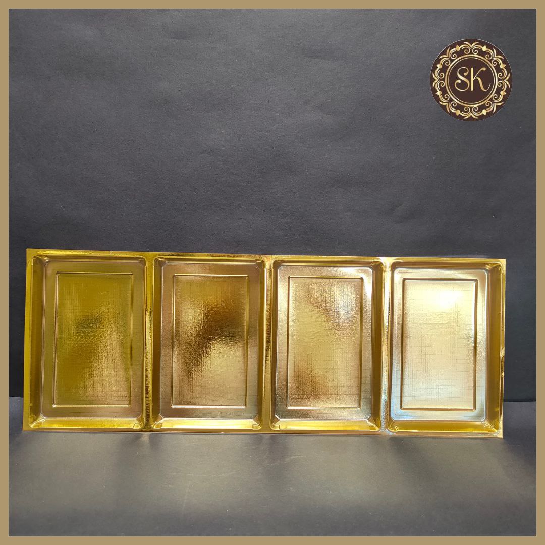 24 Partition golden tray 8*3 - (Pack of 10) – Sweetkraft | Baking supplies