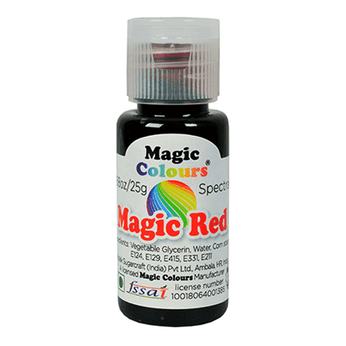 Magic Gel Colours - Magic Red 25gms – Sweetkraft | Baking supplies